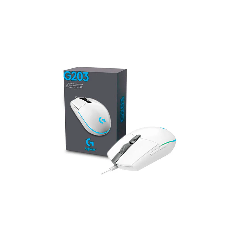 MOUSE LOGITECH G203 LIGHTSYNC RGB WHITE