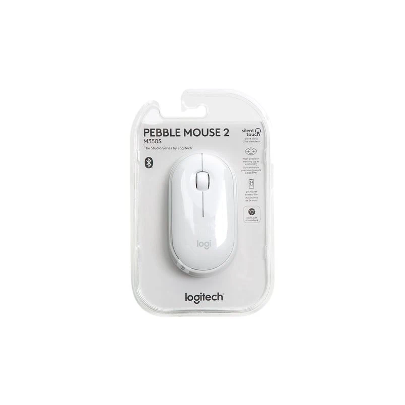 Logitech Pebble Mouse 2 M350s WHITE WIRELESS